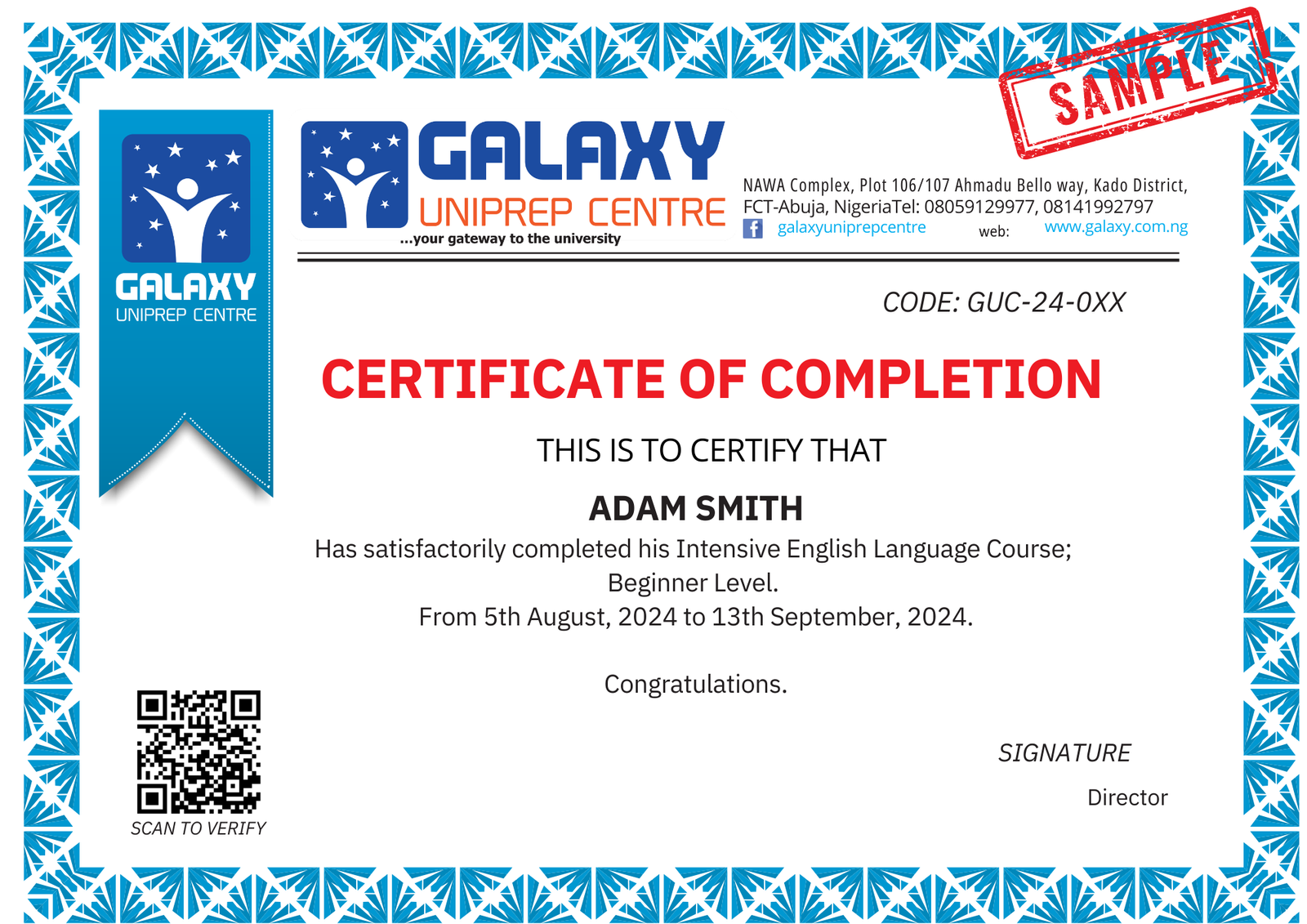 Certificate Online (Verify Your Galaxy Uniprep Certificate) 2025